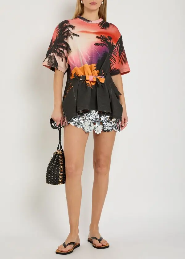 Rabanne Sequin-embellished Metal Mini Skirt