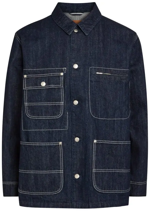 VOWELS Patch Pocket Denim Jacket - Indigo