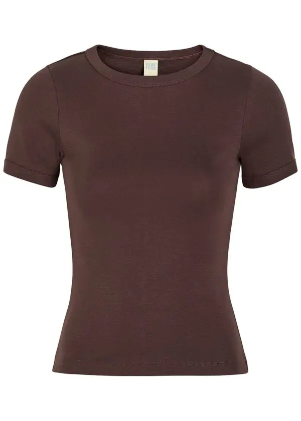 FLORE FLORE Cotton T-shirt - Dark Brown