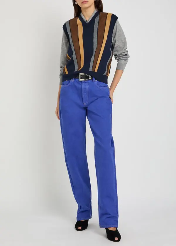 Versace Logo-embroidered Wool Cardigan