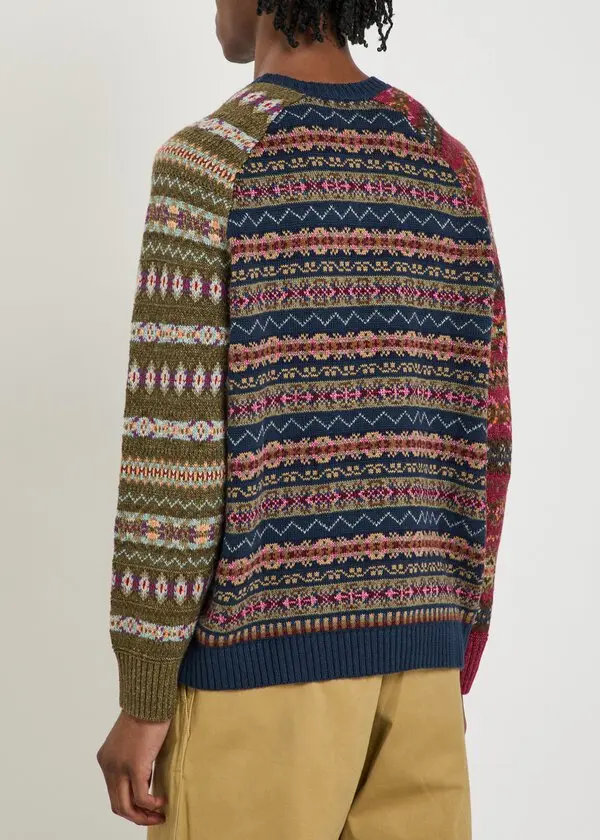 Polo Ralph Lauren Patterned Intarsia Linen And Cotton-blend Jumper