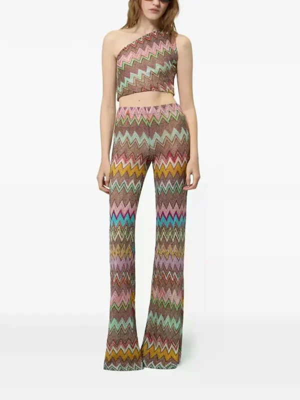Missoni Zigzag One-shoulder Cropped Top