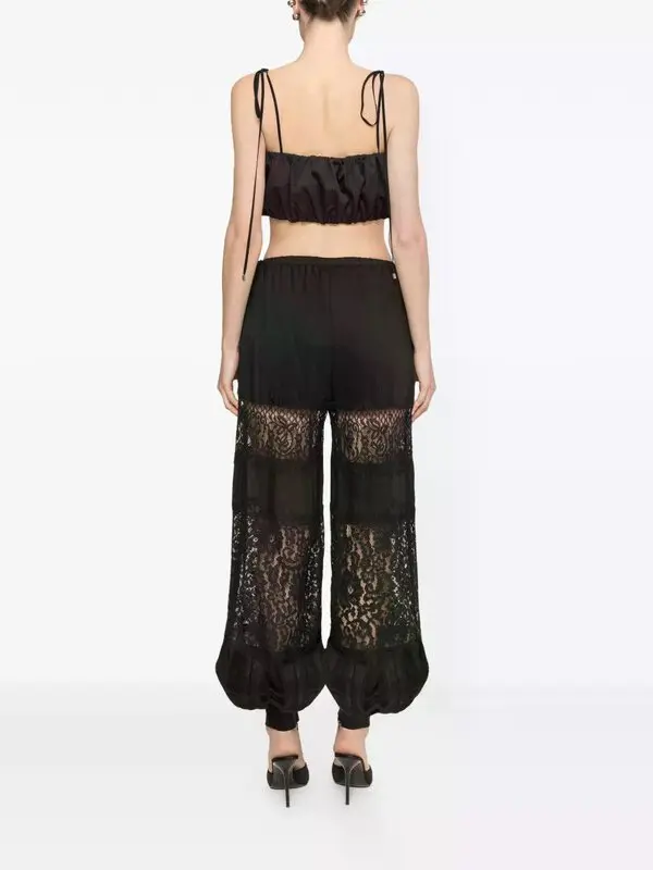 NISSA Lace Insert Crop Top