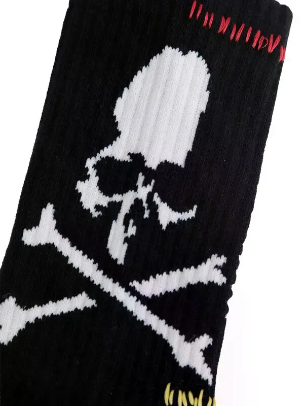 MASTERMIND WORLD Skull Intarsia Socks - Black