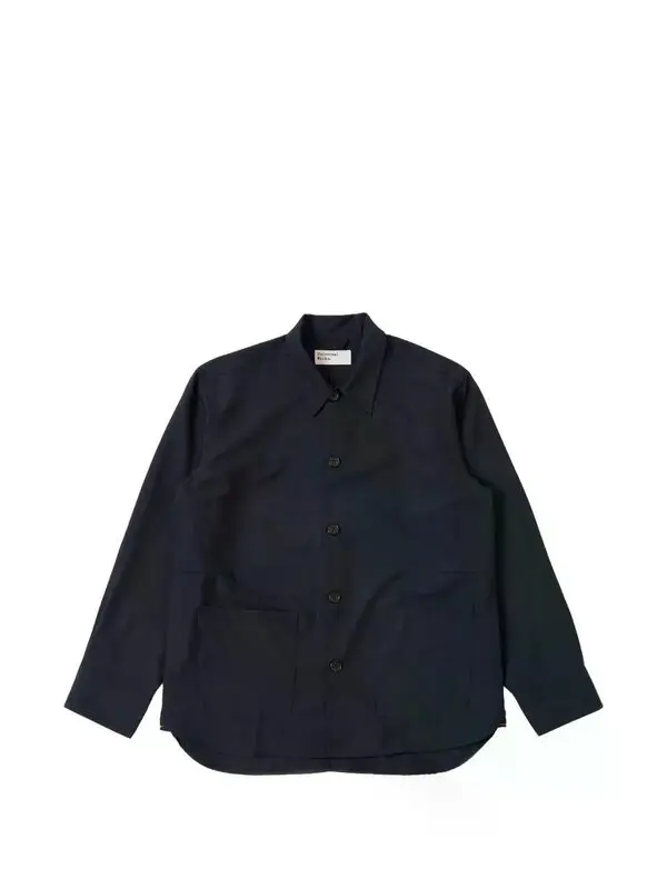 Universal Works Travail Pocket Cotton Overshirt - Blue