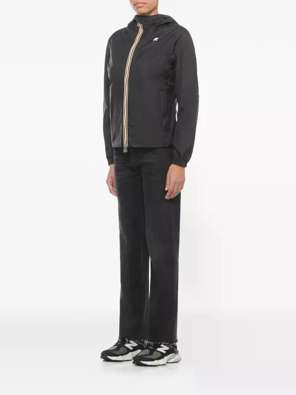K-WAY Hooded Reversible Nylon Jacket - Black