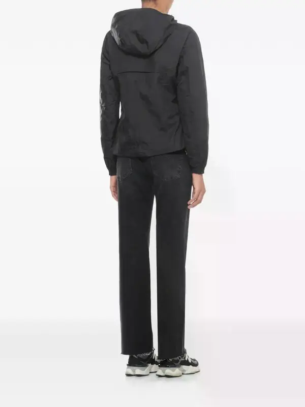 K-WAY Hooded Reversible Nylon Jacket - Black