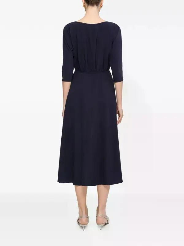 NISSA Pearl Detail Midi Dress - Blue
