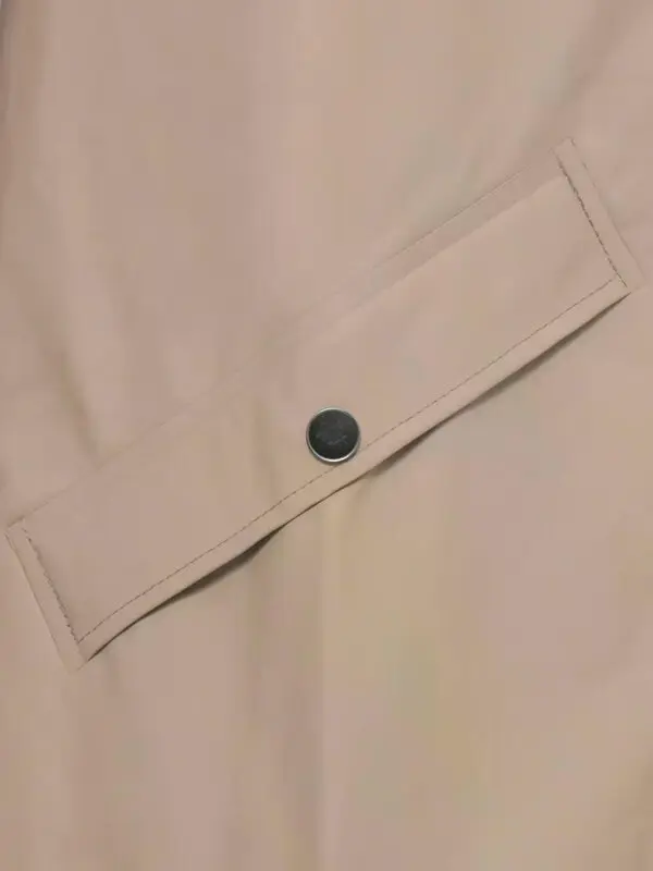 Rains Buttoned Hoodie Coat - Neutrals