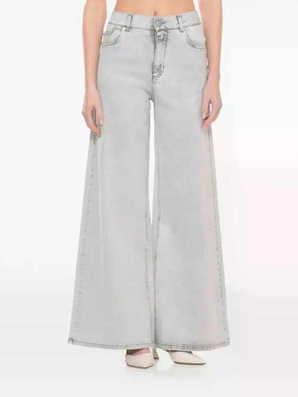 PANICALE Embellished Wide Leg Jeans