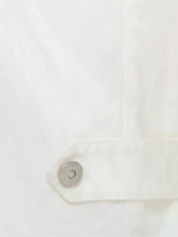 PANICALE Wide Leg Button Jeans - White