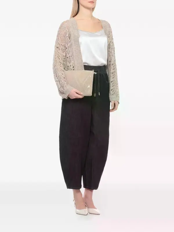 PANICALE Openwork Cardigan - Neutrals