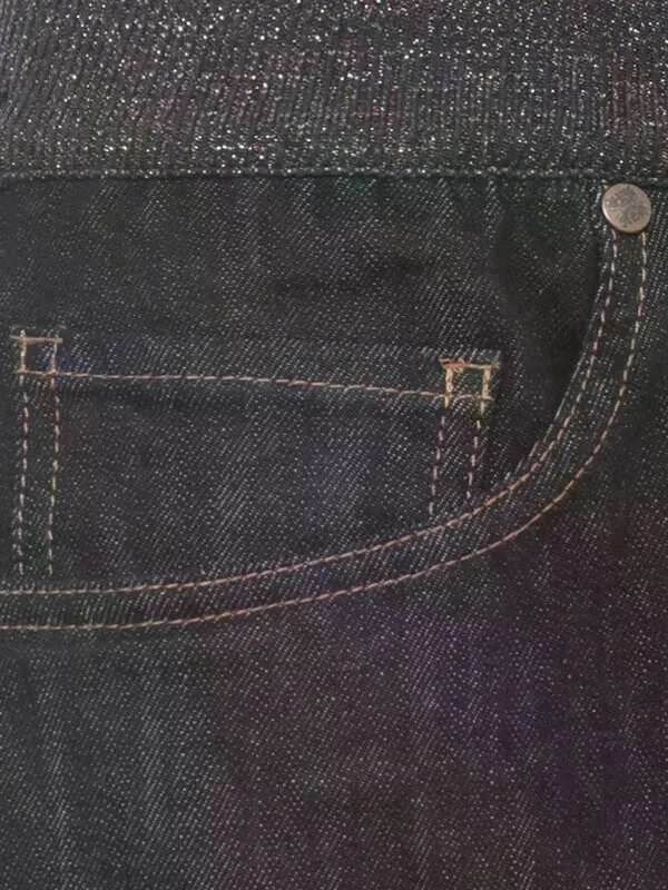 PANICALE Drawstring Gathered Jeans