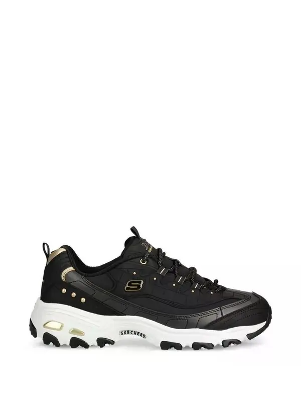 Sketchers Logo-detail Lace-up Sneakers - Black