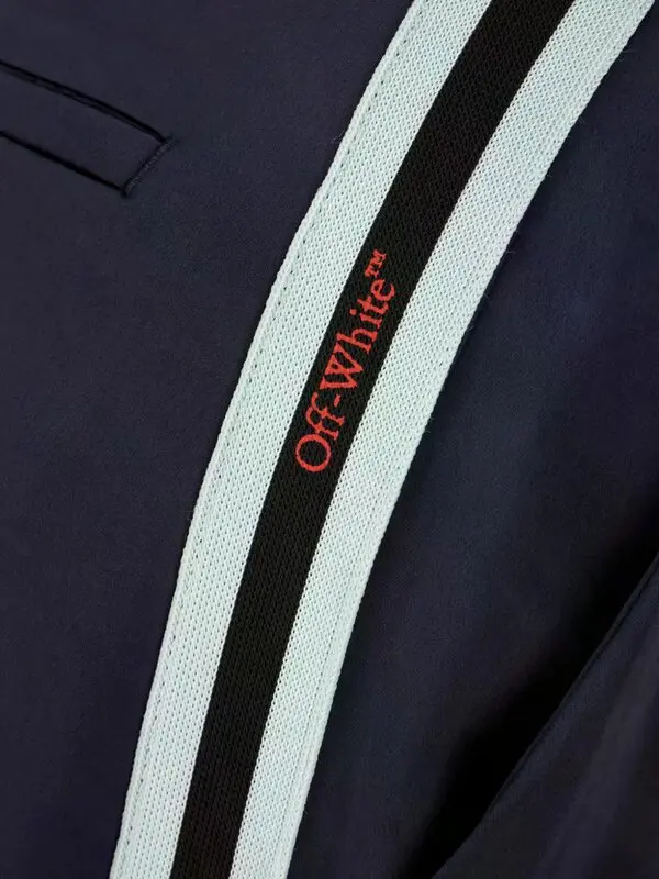 Off-White Striped Wide-leg Trousers