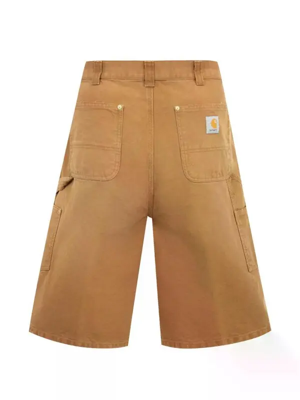Carhartt Work In Progress Logo-patch Denim Shorts - Brown