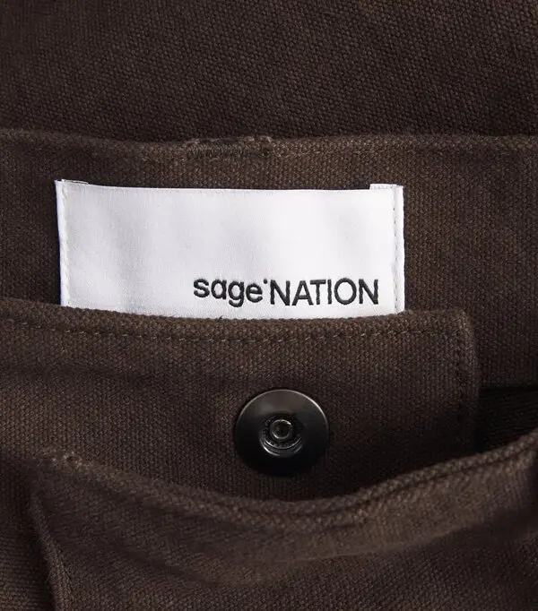 SAGE NATION Cotton Canvas Painter Shorts