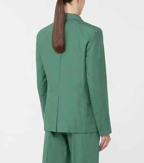 Max Mara Cotton-linen Single-breasted Blazer