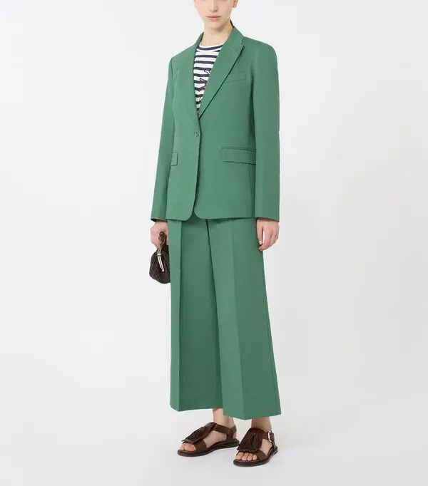 Max Mara Cotton-linen Single-breasted Blazer