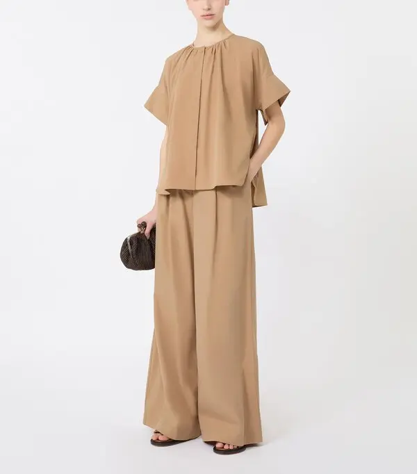 Max Mara Cotton Wide-leg Trousers