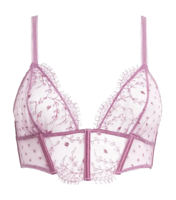 Kiki De Montparnasse Lace Merci Beaucoup Longline Bra - Pink
