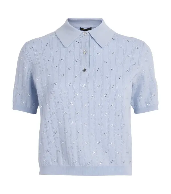 Maje Wool-blend Polo Sweater