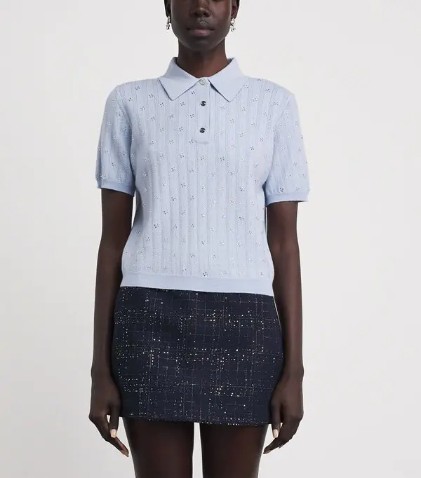 Maje Wool-blend Polo Sweater