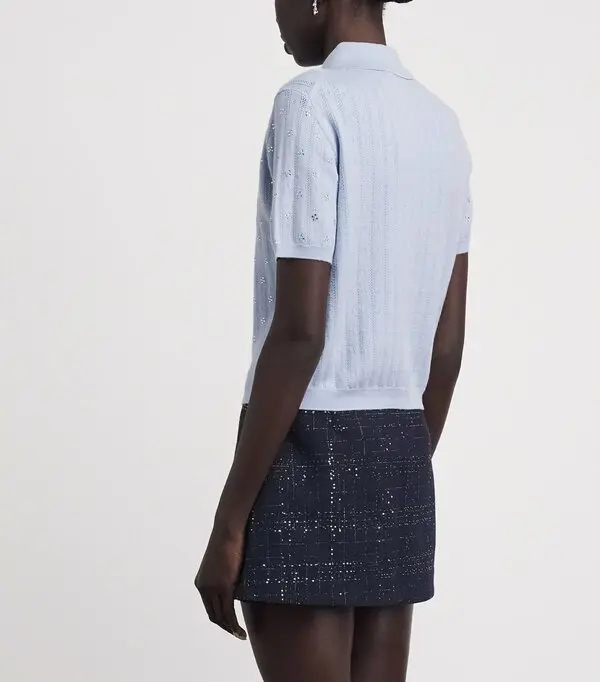 Maje Wool-blend Polo Sweater