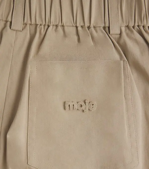 Maje Cotton-blend Belted Shorts