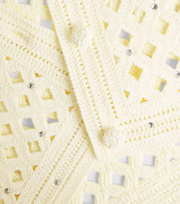 Maje Embellished Crochet Cardigan