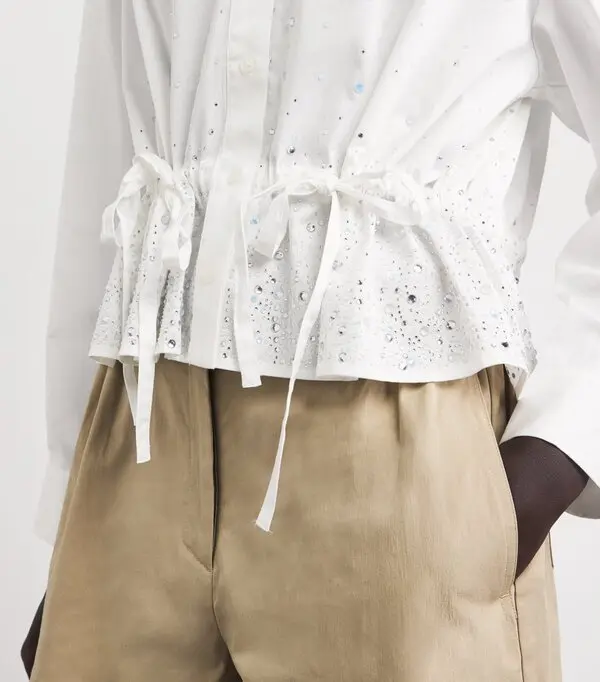 Maje Cotton Embellished Blouse