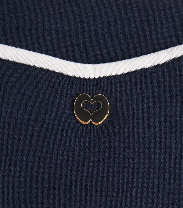 Maje Logo-plaque Bandeau Top - Blue