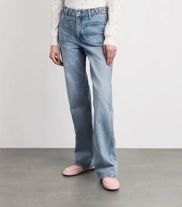 Maje Chain-detail Straight Jeans