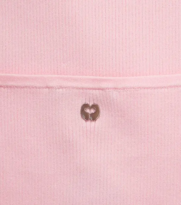 Maje Cotton-blend Rib-knit Tank Top - Pink