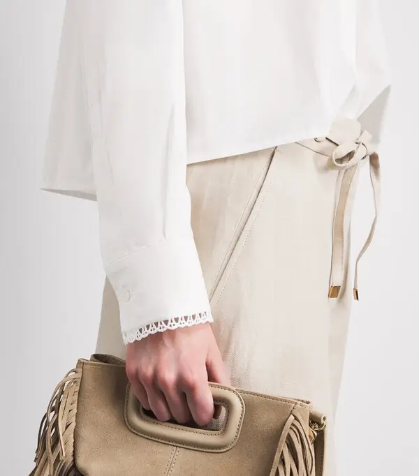 Maje Cropped Poplin Shirt