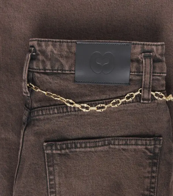 Maje Bootcut Jeans With Chain Belt