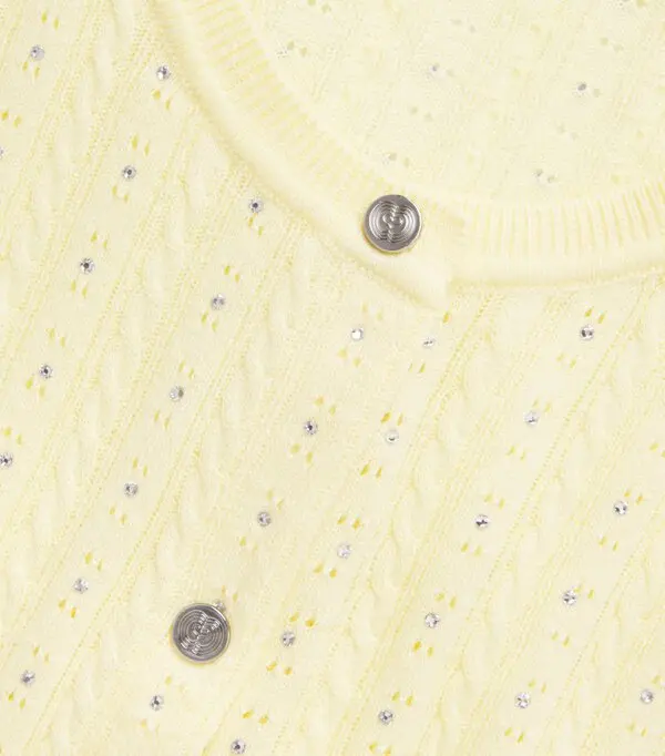 Maje Cotton-blend Embellished Cardigan
