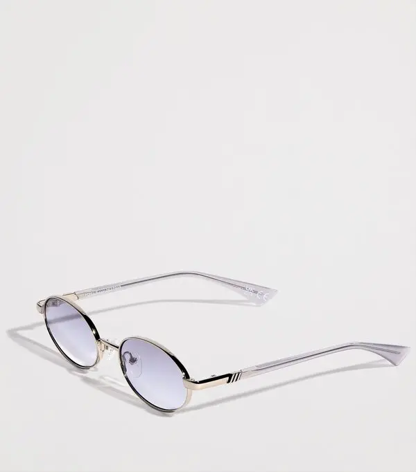Le Specs Icicle Oval Sunglasses - Silver