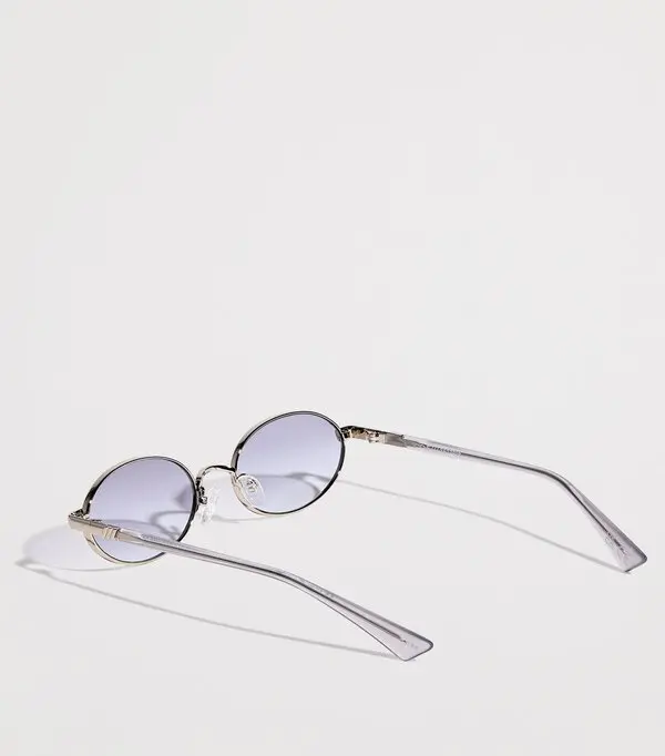 Le Specs Icicle Oval Sunglasses - Silver