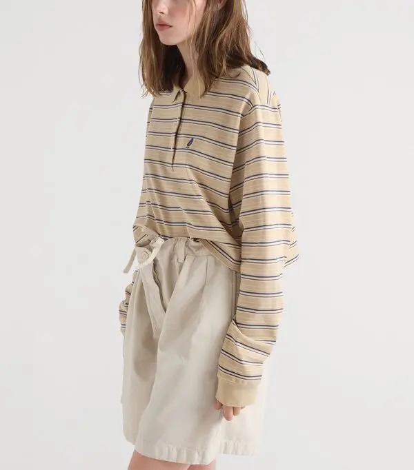 Prada Striped Cotton Piqué Polo Shirt