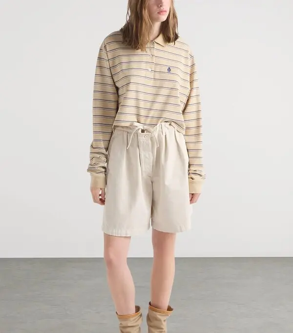 Prada Striped Cotton Piqué Polo Shirt