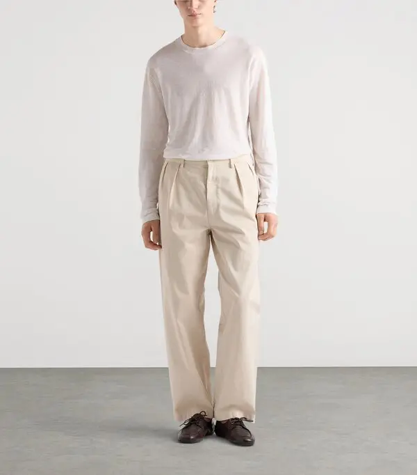 Prada Cotton Wide-leg Trousers