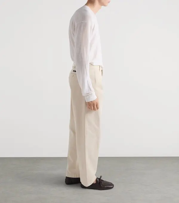 Prada Cotton Wide-leg Trousers