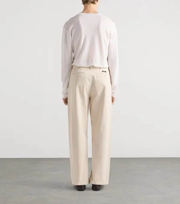 Prada Cotton Wide-leg Trousers
