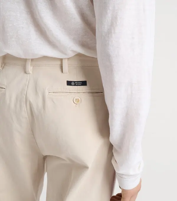Prada Cotton Wide-leg Trousers