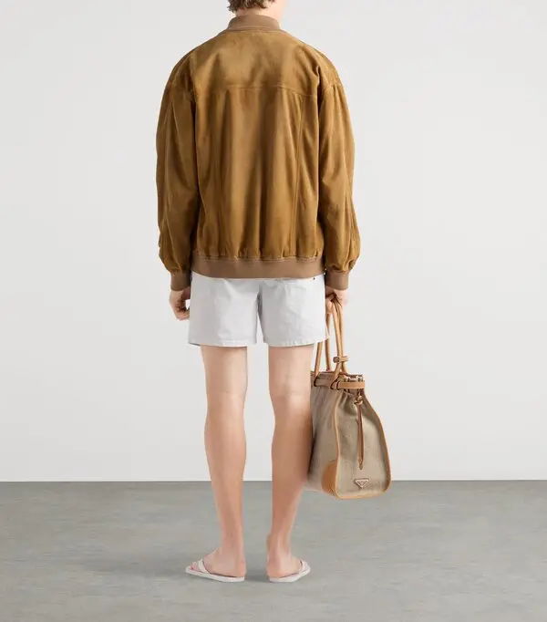 Prada Cotton Twill Swim Shorts