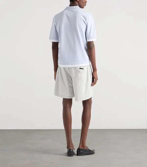 Prada Cotton Layered Polo Shirt - Turquoise
