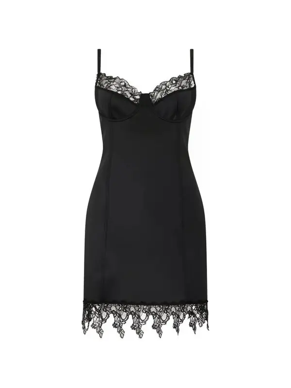 Blumarine Lace Trim Dress - Black