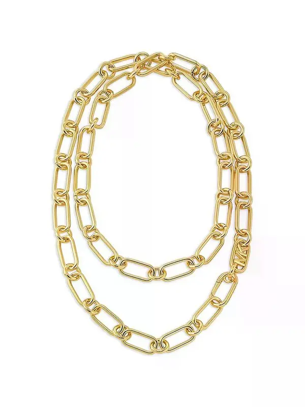 Michael Kors Logo Link-chain Necklace - Gold