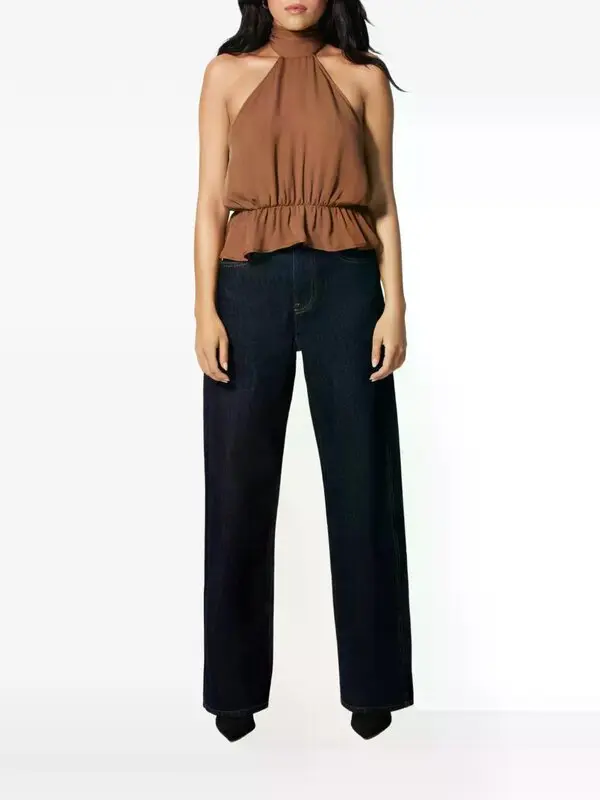 Kiki De Montparnasse Georgette Halter Top - Brown